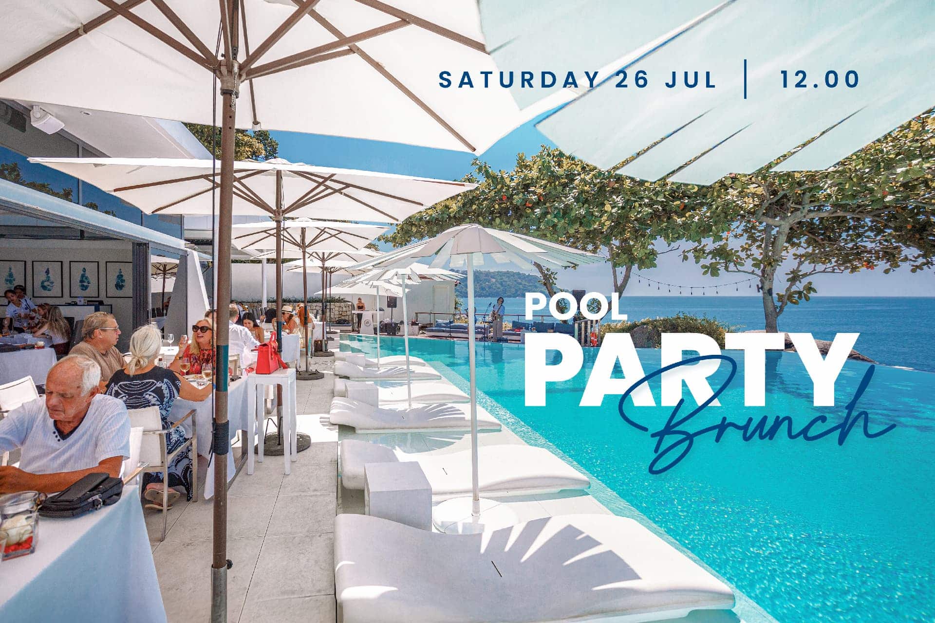 Luxury Pool Party Brunch Experience Phuket | Kata Rocks